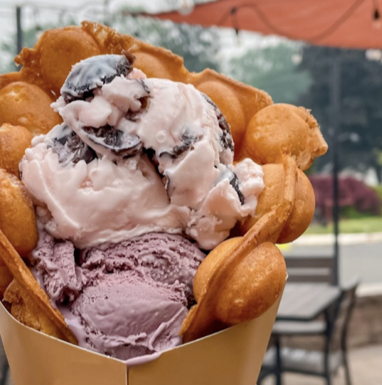 bubble waffle cone - cropped - Bishop's Orchards